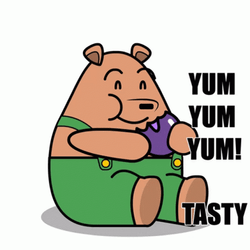 Yum Pants Bear Chomping Tasty GIF | GIFDB.com
