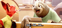 Zootopia Sloth Laughing Slow Motion GIF | GIFDB.com