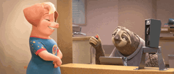 Zootopia Sloth Laughing Slow Motion GIF | GIFDB.com