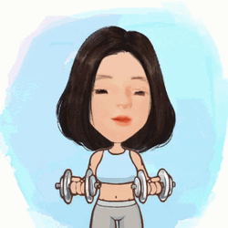 Zottman Curl Cartoon Lady Gym Exercise GIF | GIFDB.com