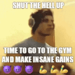 Zyzz Shut Up Go Gym GIF | GIFDB.com